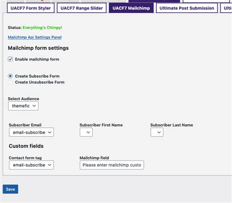 Contact Form 7 Mailchimp Ultimate Addons For Contact Form 7