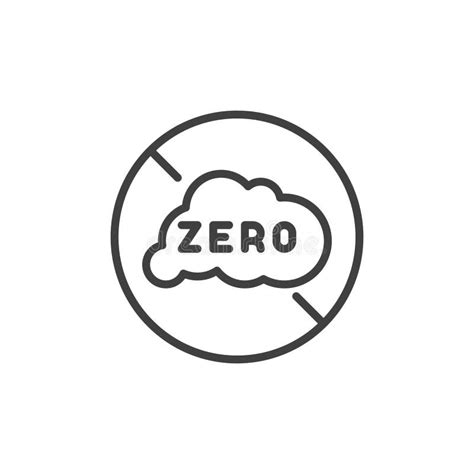 Zero Emissions Line Icon Stock Vector Illustration Of Zero 305357489