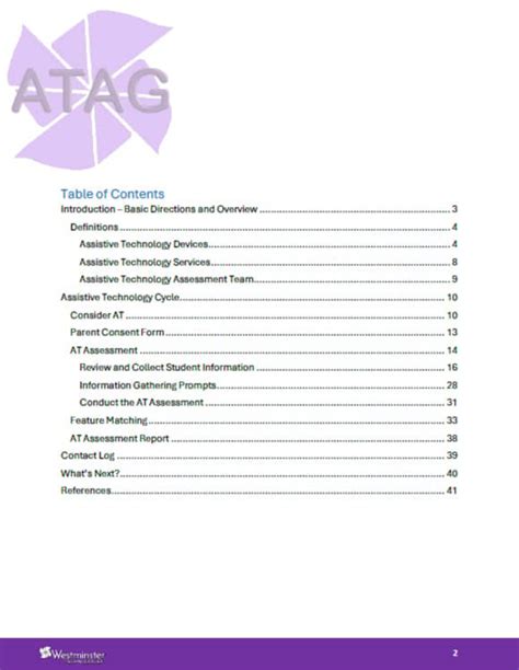 Assistive Technology Assessment Guide By Westminster Technologies
