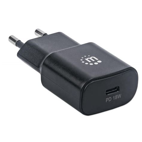 Caricatore Da Muro Usb C Power Delivery 18w Nero
