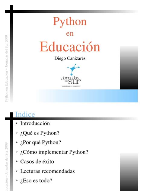 Python En Educacion Pdf Python Lenguaje De Programación Ciencias De La Computación