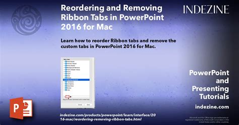 Reordering And Removing Ribbon Tabs In PowerPoint For Mac