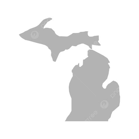 Michigan Map Vector Icon On White Background Icon State Symbol Vector