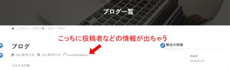 2021最新版【wordpressテーマlightning G3】投稿者名を非表示にしたい│個人事業主向けホームページ制作・運用方法を解説｜nunobiki Blog