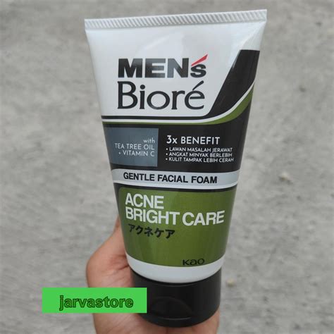 Jual Mens Biore Acne Bright Care Facial Foam Non Scrub [100 G