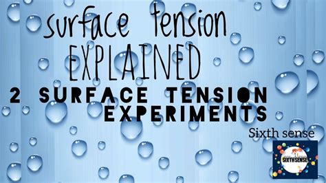 Surface Tension Experiments High School At Brock Kleeberg Blog