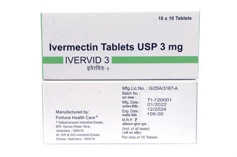 Ivermectin 3mg Ivervid At ₹ 666 Box Iverheal Tablet In Nagpur Id 2852548073833