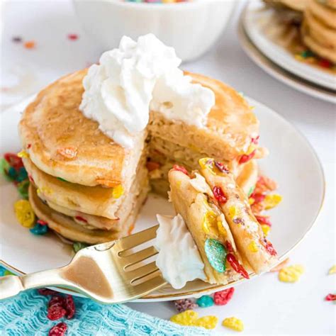 Fruity Pebbles Pancakes • Pancake Recipes