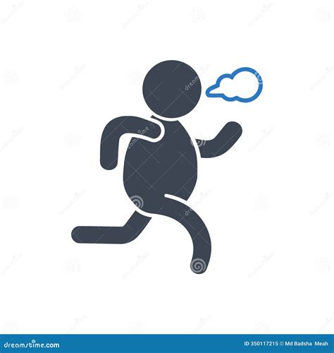 Running Out Of Breath Icon Stock Vector Illustration Of Sign 350117215