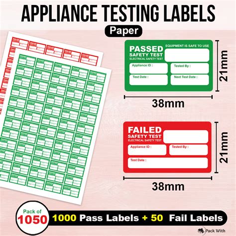Pat Safety Test Stickerpass Pat Testing Labelsgreen Pat Labels