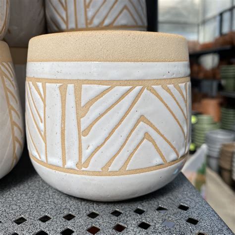 Tribal Pattern Ceramic Pots Glazed Ceramic › Anything Grows