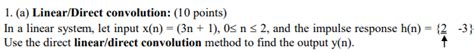 Solved A Linear Direct Convolution Points In A Chegg