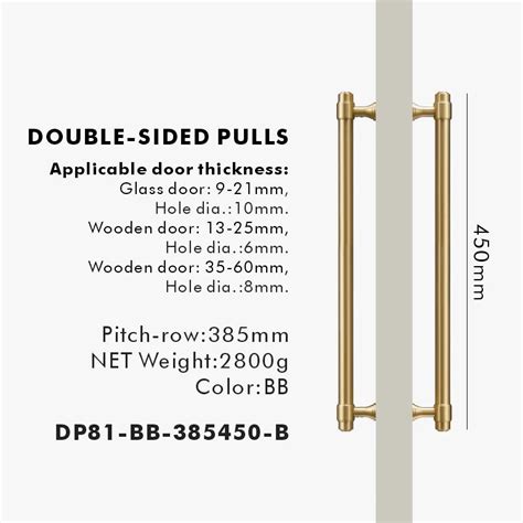 Solid Brass Door Pull Handle Classical Style Cabinet And Door Handle