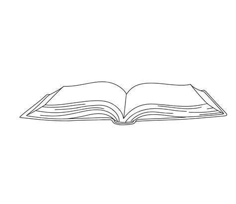 Premium Vector Vector Line Open Book Outline Illustration Isolated On