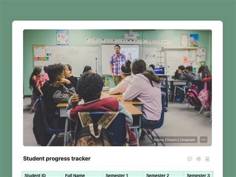 Student Progress Tracker Free Template Craft