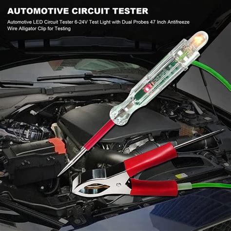 Automotive Led Circuit Tester 6 24v Test Light With Dual Probes 47 Inch