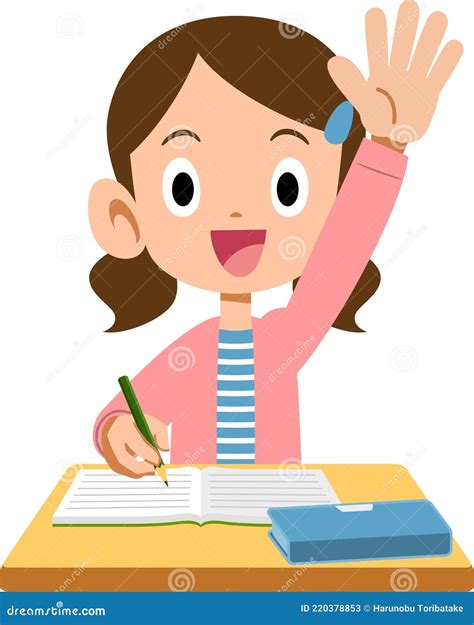 Clip Art Girl Raising Hand At Leroy Gonzales Blog