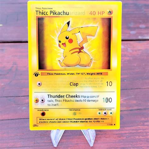 Thicc Pikachu And Thicc Charizard Pokemon 3d Lenticular Motion Car Sticker Deca 4643524303