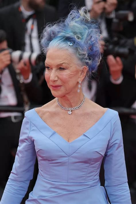 Helen Mirren 77 Wows With Blue Hair Transformation As She Leads Stars At Cannes Film Festival