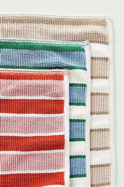 Tufted Sutton Cotton Stripe Bath Mat Anthrohome