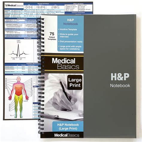 Handp Notebook Larger Print Medical History And Physical Notebook 50