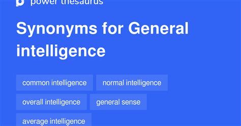 General Intelligence Synonyms 92 Similar Phrases