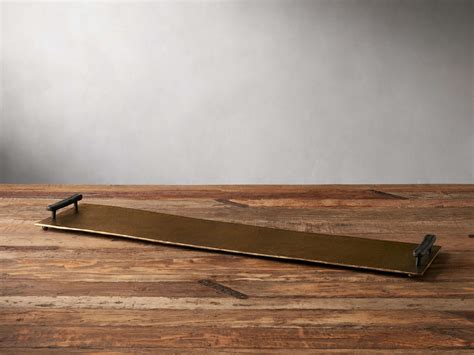Pasca Rectangular Tray In Aluminum Bronze Arhaus Havenly