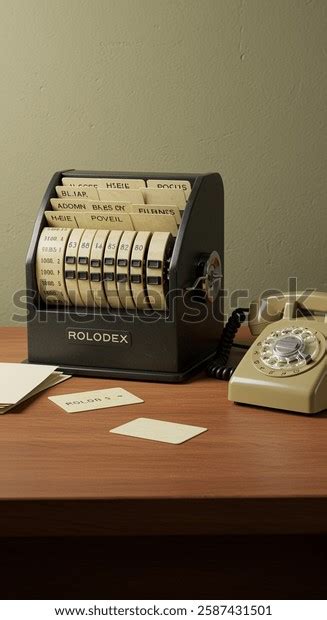 1970s Spinning Rolodex Rotary Address Card Ai Generated Image