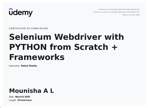 Ive Successfully Completed Selenium Webdriver With Python From Scratch