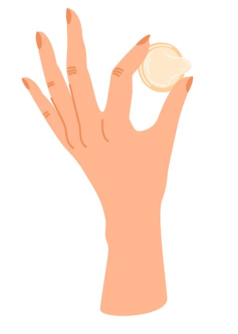 Woman Hand Holds A Condom Contraception Safe Sex Protection From
