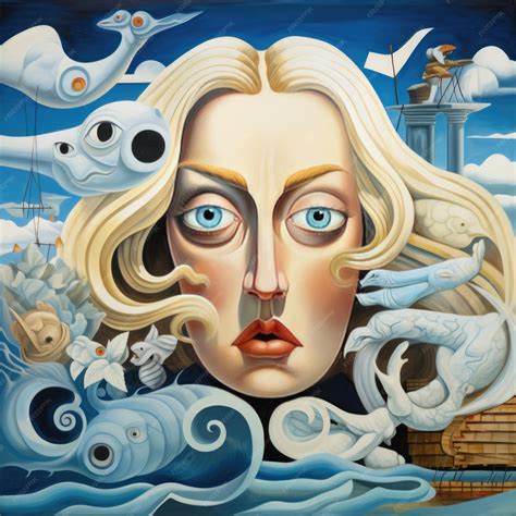 Premium Ai Image Surreal Vision Salvador Dalis Caricature Of The