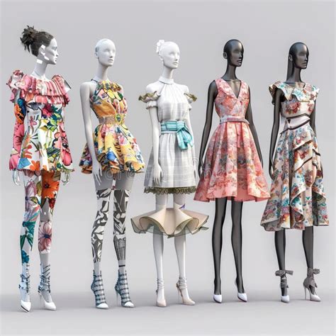 Illustration 3d Model Aigenerated Virtual Fashion Models And Clothing