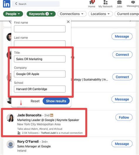 how to use linkedin boolean search with examples