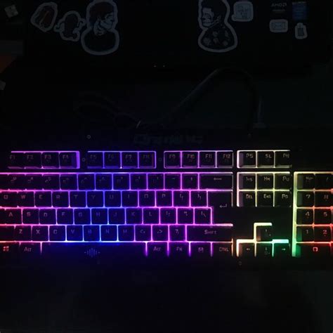 Rainbow Backlight Mechanical Keyboard Black Switches RESERVED Computers Tech Parts
