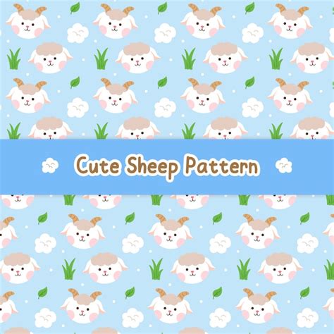 Premium Vector Cute Sheep Pattern