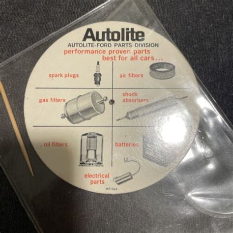 Autolite Speed Time Conversion Chart Wheel Ford Parts Division Vintage