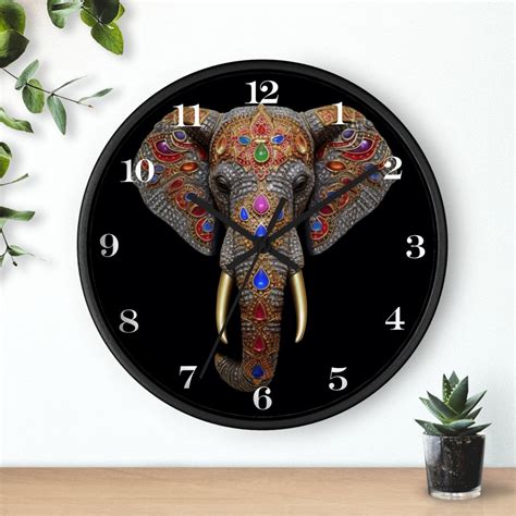 Elephant Wall Clock Elephant Clock Animal Lover Elephant Décor