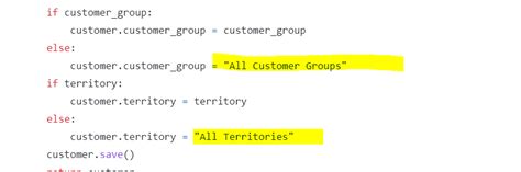 Remove Hardcoded Customer Group And Territory And Pick From Selling Settings · Issue 265