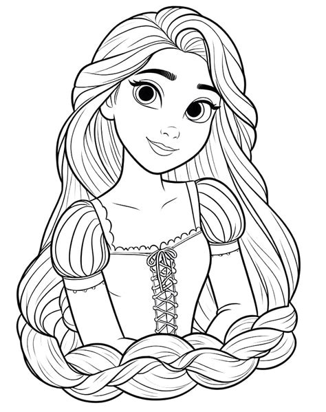 Planse De Colorat Cu Rapunzel Desene De Colorat