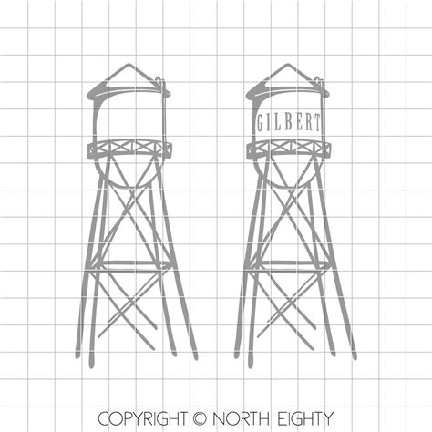 Water Tower Svg Gilbert Water Tower Gruene Water Tower Etsy Hong Kong