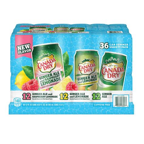 Canada Dry Ginger Ale Summer Variety Pack 12 Fl Oz 36 Pack
