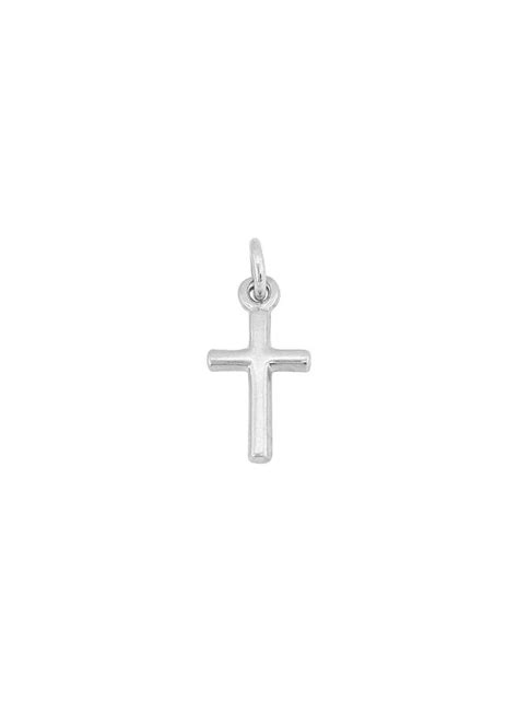 Small Plain Cross Charm In Sterling Slver — The Jewel Shop