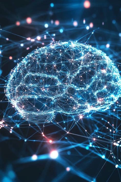 A Digital Representation Of A Brain Is Depicted With Intricate Neural