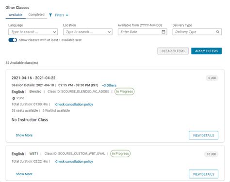 View The Enhanced Course Details Page