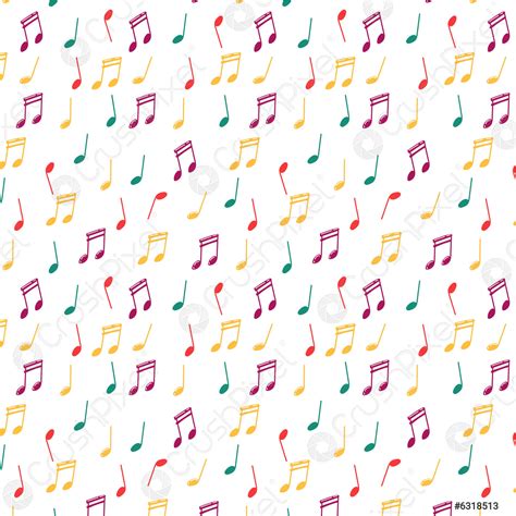 A Pattern Of Music Notes Treble Clef Notes Musical Theory Stock