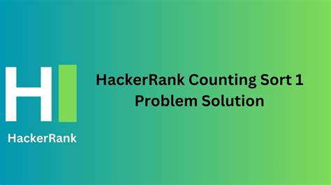 Hackerrank Counting Sort 1 Problem Solution