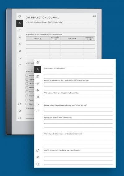 Cbt Reflection Journal Understand Thoughts And Build Insight