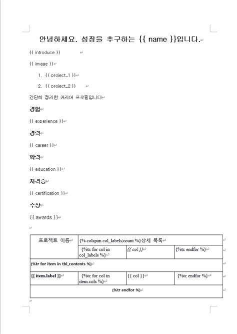 Python 문서 자동화 Docx Template — Ai Eon