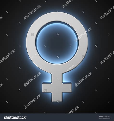 Female Symbol Backlight Effect On Black 库存插图 142445851 Shutterstock