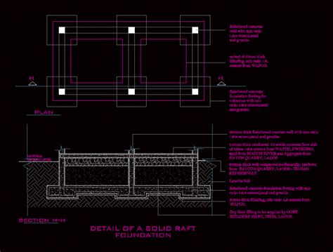 Raft Foundation In Dwg 35684 Kb Cad Library